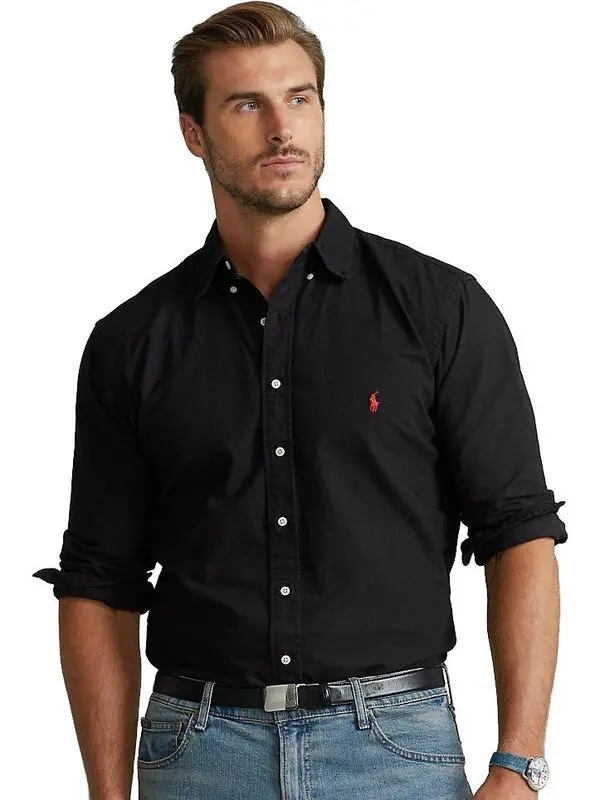 Ralph Lauren Garment-dyed Oxford Shirt - Polo Black