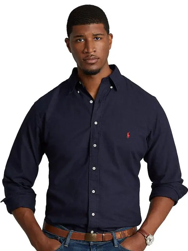 Ralph Lauren Garment-dyed Oxford Shirt - Rl Navy