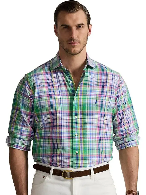 Ralph Lauren Gingham Oxford Shirt - Green/pink Multi