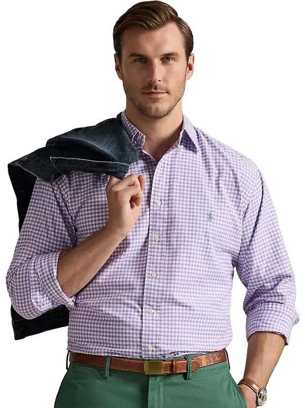 Ralph Lauren Gingham Oxford Shirt - Lavender Nevis