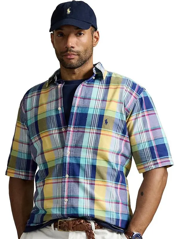 Ralph Lauren Gingham Oxford Shirt - Navy/yellow Multi