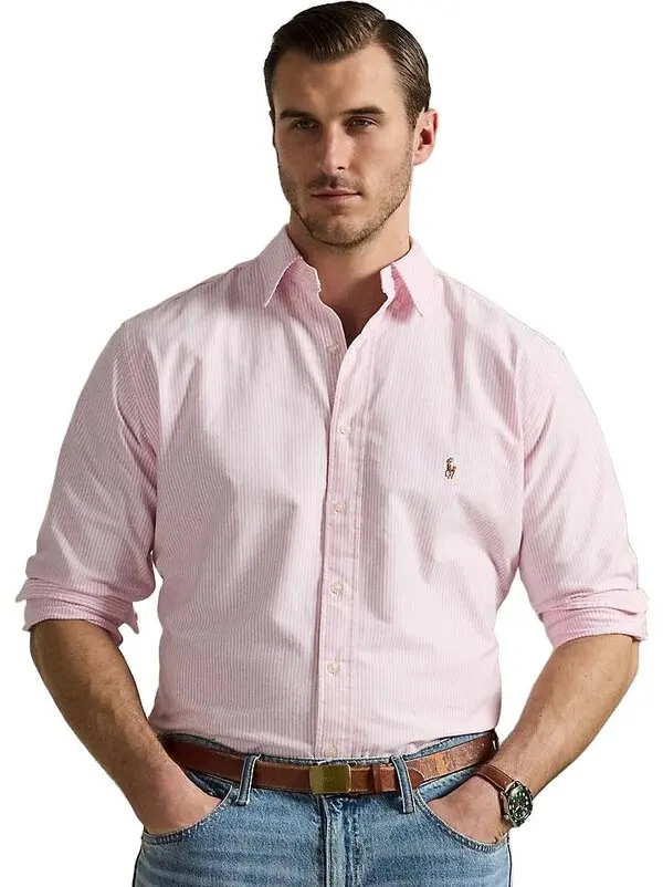 Ralph Lauren Striped Oxford Shirt - New Rose