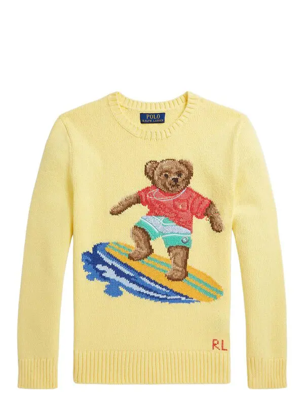 Ralph Lauren Polo Bear Cotton Sweater - Resort Gold