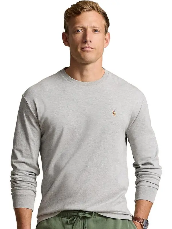 Ralph Lauren Classic Fit Soft Cotton Crewneck T-shirt - Andover Heather