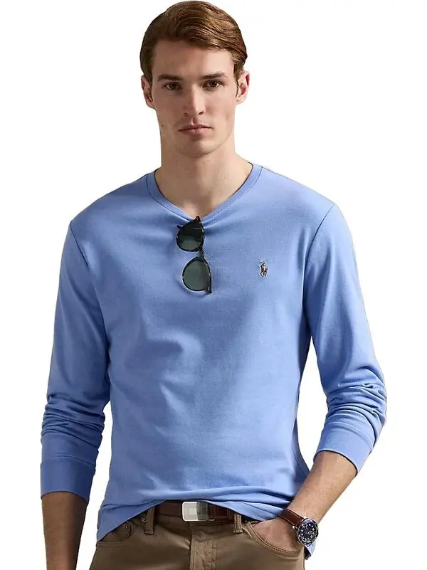 Ralph Lauren Classic Fit Soft Cotton Crewneck T-shirt - Fall Blue