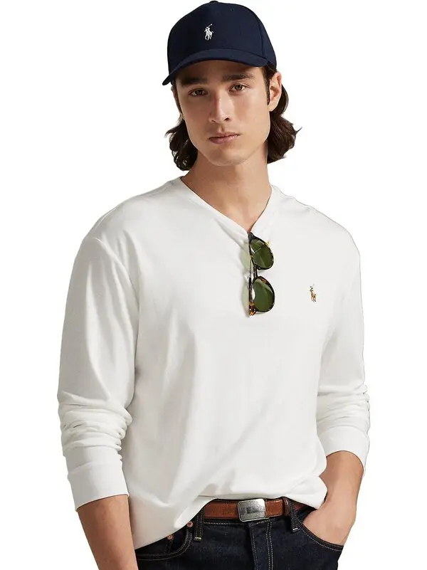 Ralph Lauren Classic Fit Soft Cotton Crewneck T-shirt - White