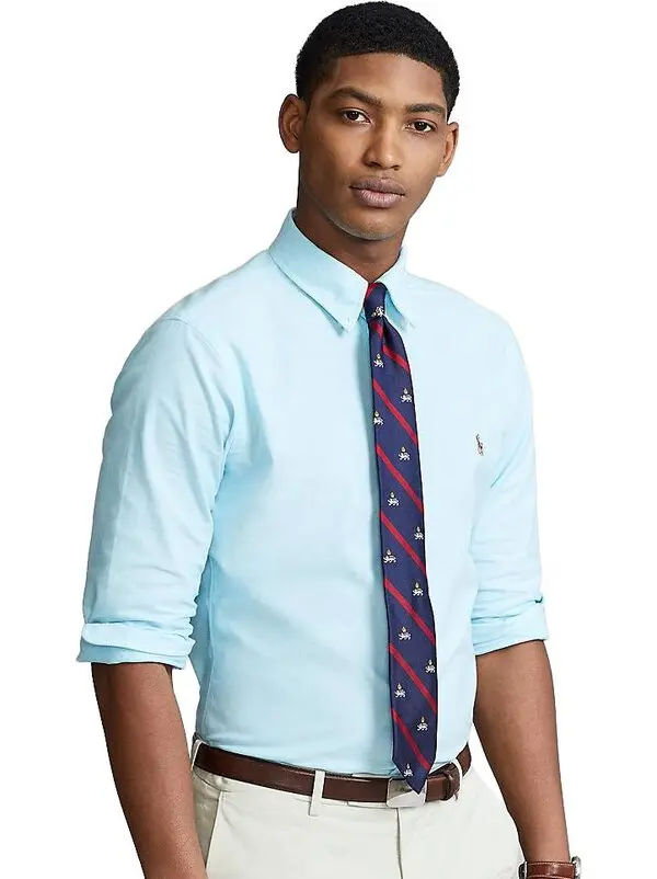 Ralph Lauren Slim Fit Stretch Oxford Shirt - Aegean Blue