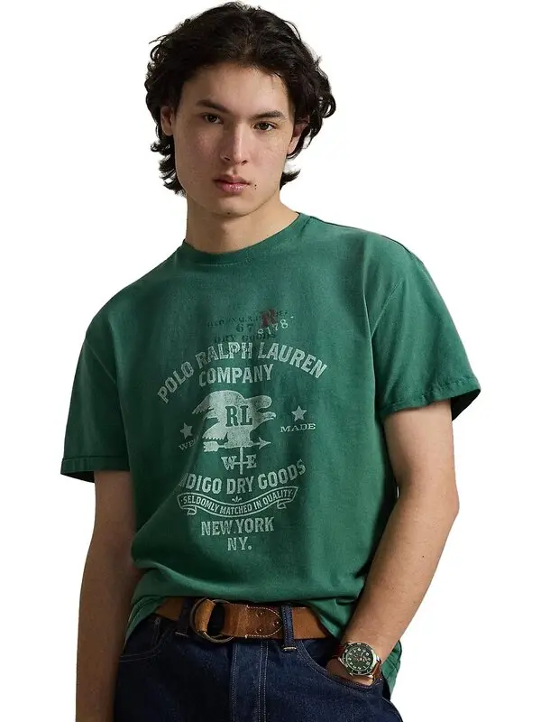 Ralph Lauren Classic Fit Jersey Graphic T-shirt - Antique Green