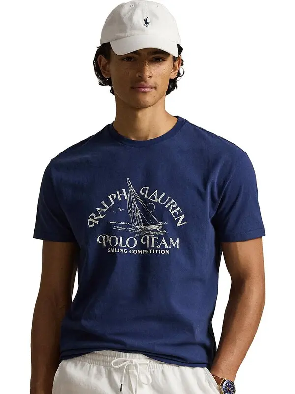 Ralph Lauren Classic Fit Jersey Graphic T-shirt - Dark Cobalt