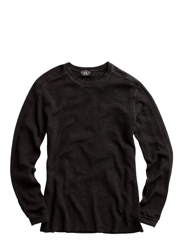 Ralph Lauren Waffle-knit Crewneck - Faded Black Canvas