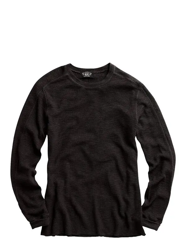 Ralph Lauren Waffle-knit Crewneck - Faded Black Canvas
