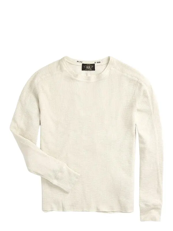 Ralph Lauren Waffle-knit Crewneck - Paper White