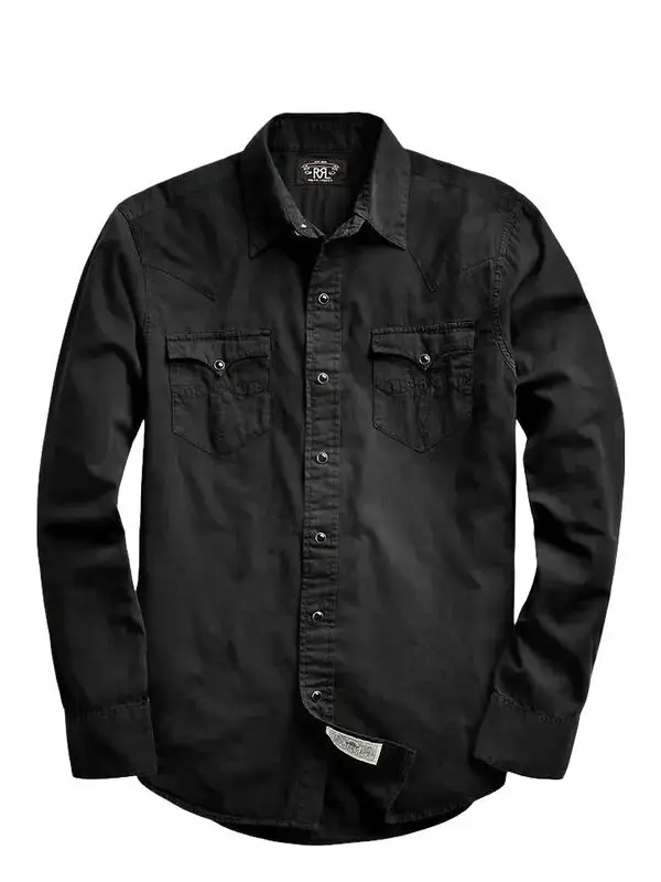 Ralph Lauren Slim Fit Twill Western Shirt - Polo Black