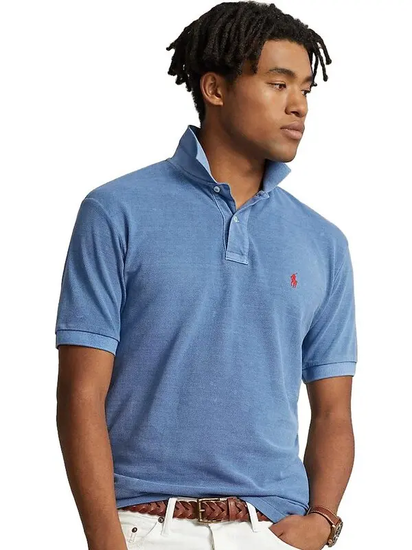 Ralph Lauren Original Fit Mesh Polo Shirt - Campus Blue