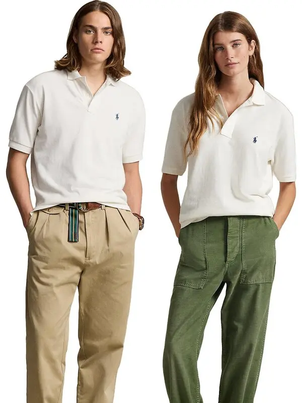 Ralph Lauren Original Fit Mesh Polo Shirt - Deckwash White