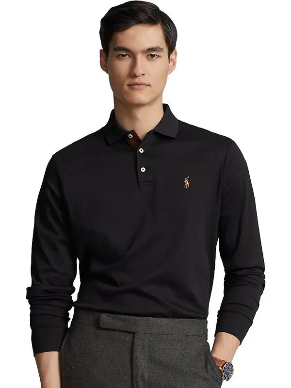 Ralph Lauren Classic Fit Soft Cotton Polo Shirt - Polo Black