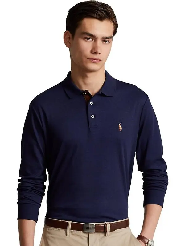 Ralph Lauren Classic Fit Soft Cotton Polo Shirt - Refined Navy