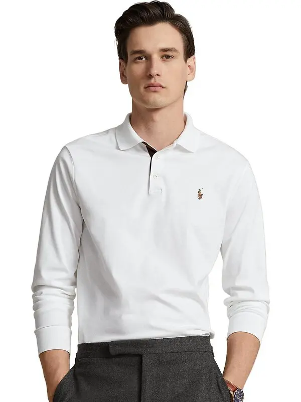 Ralph Lauren Classic Fit Soft Cotton Polo Shirt - White