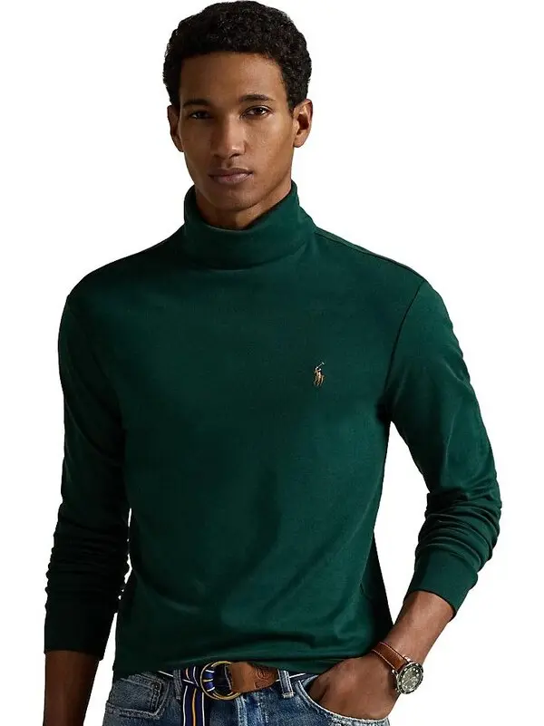 Ralph Lauren Soft Cotton Turtleneck - Moss Agate