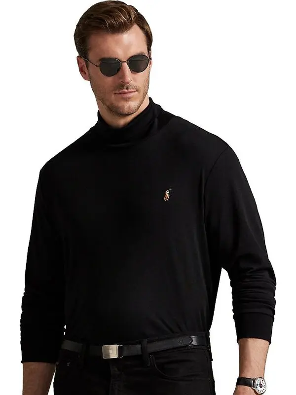 Ralph Lauren Soft Cotton Turtleneck - Polo Black
