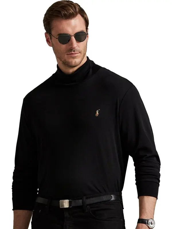 Ralph Lauren Soft Cotton Turtleneck - Polo Black