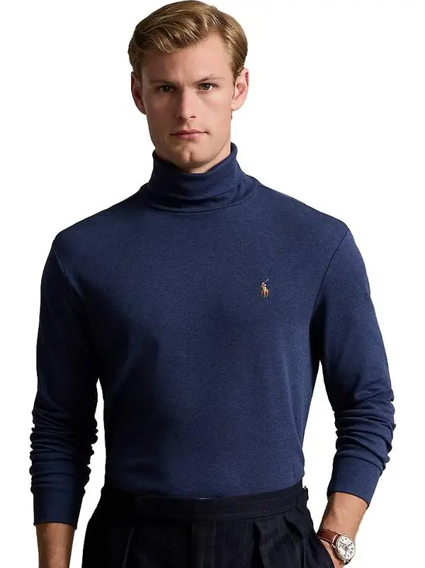 Ralph Lauren Soft Cotton Turtleneck - Spring Navy Heather