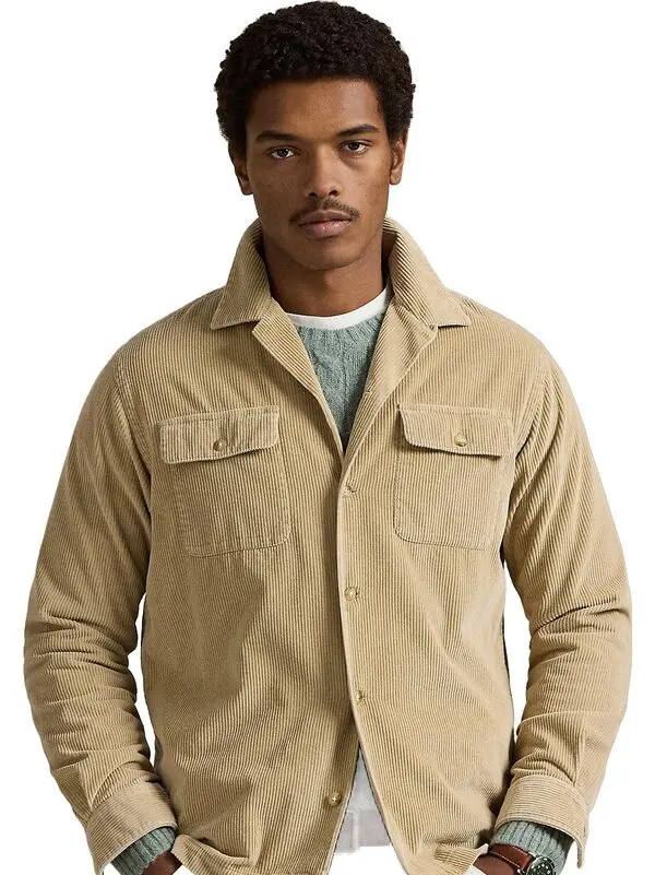 Ralph Lauren Classic Fit Corduroy Camp Shirt - Coastal Beige