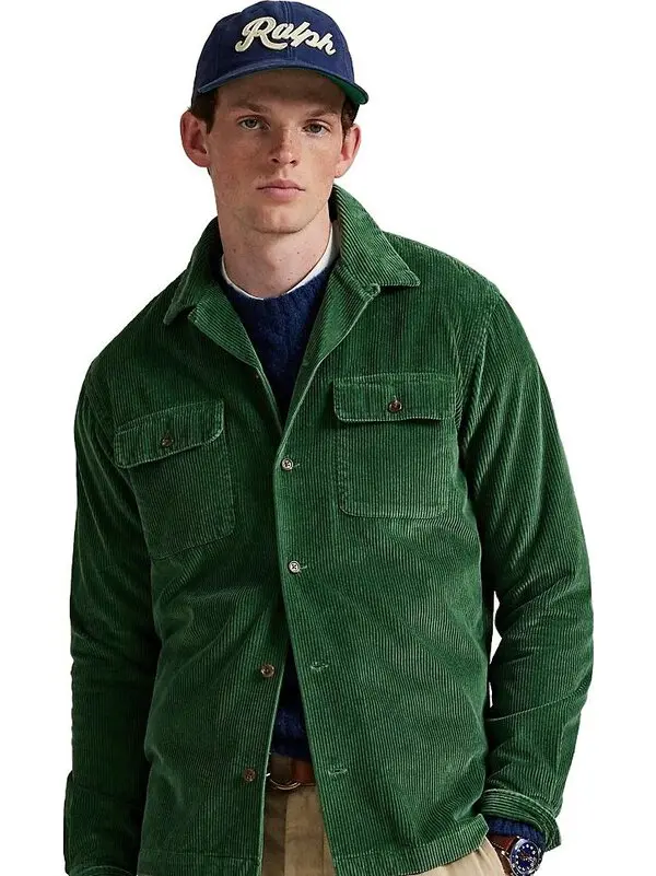Ralph Lauren Classic Fit Corduroy Camp Shirt - Meadow Green