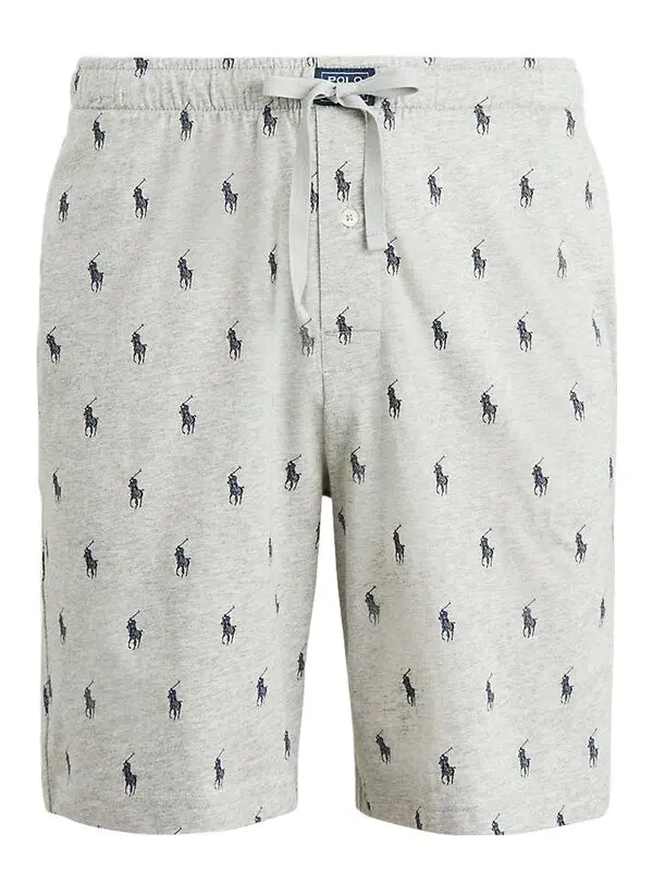 Ralph Lauren Signature Pony Sleep Short - Andover Heather/navy