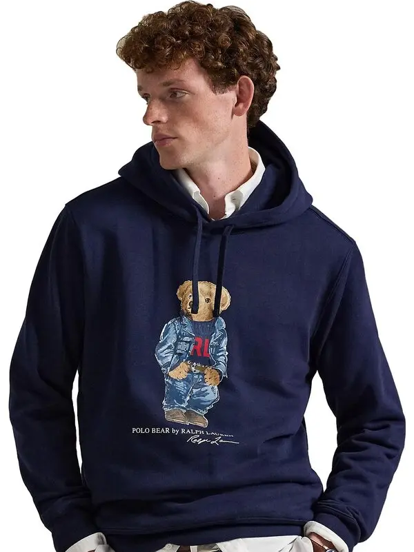 Ralph Lauren Polo Bear Fleece Hoodie - Cruise Navy Denim Bear