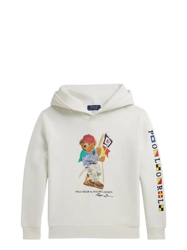 Ralph Lauren Polo Bear Fleece Hoodie - Deckwash White