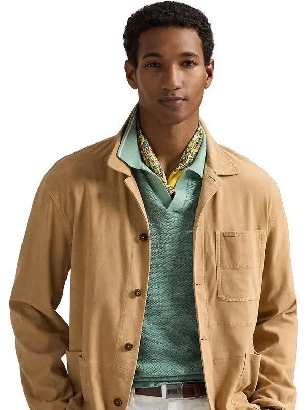 Ralph Lauren Suede Utility Jacket - Berkshire Tan
