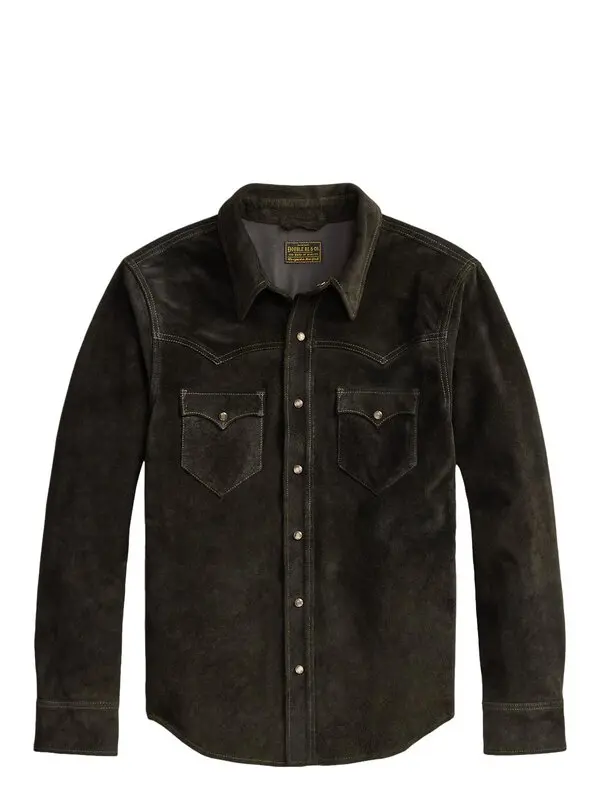 Ralph Lauren Suede Western Shirt Jacket - Vintage Black
