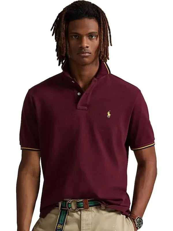 Ralph Lauren Classic Fit Mesh Polo Shirt - Classic Wine