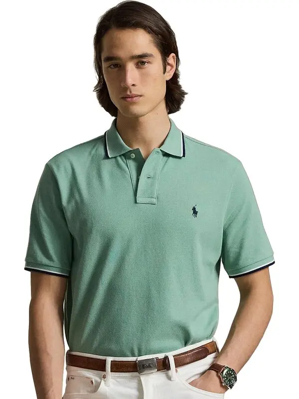 Ralph Lauren Classic Fit Mesh Polo Shirt - Faded Mint