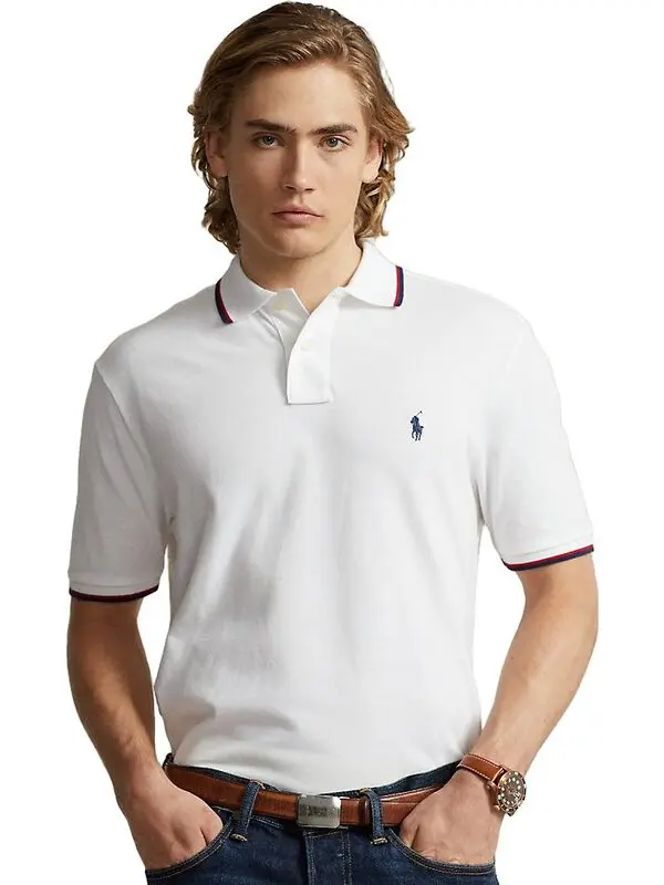 Ralph Lauren Classic Fit Mesh Polo Shirt - White