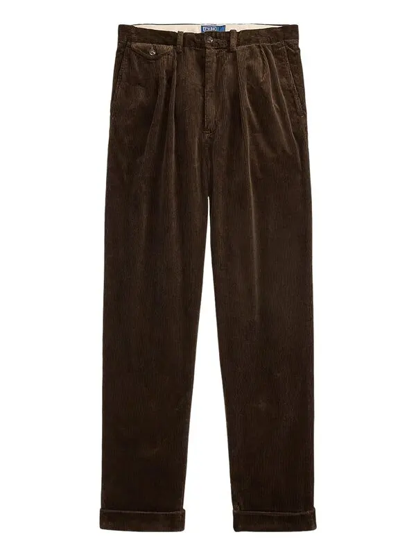 Ralph Lauren Relaxed Fit Corduroy Trousers - Dark Beech