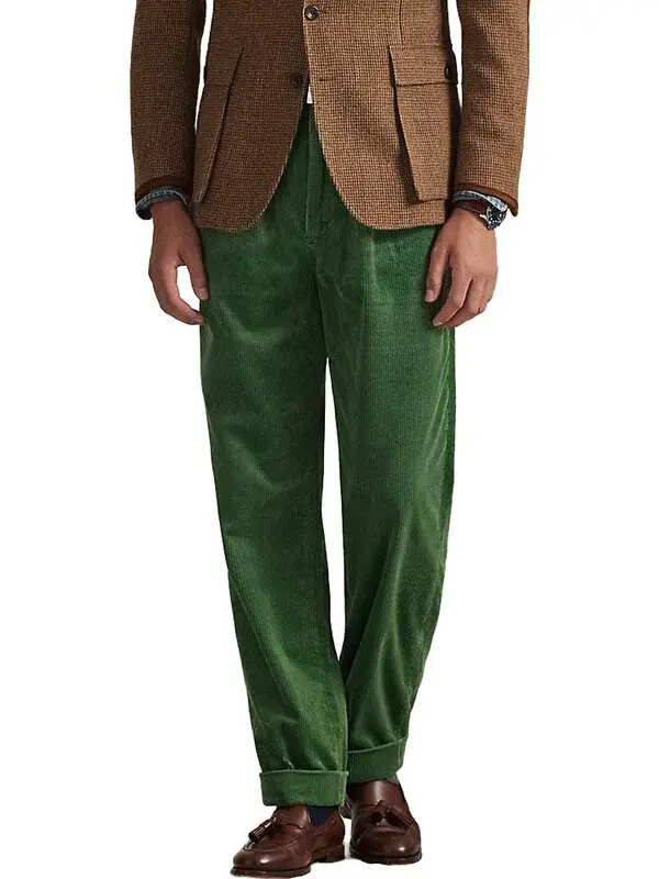 Ralph Lauren Relaxed Fit Corduroy Trousers - Meadow Green