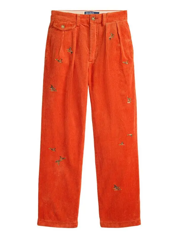 Ralph Lauren Relaxed Fit Corduroy Trousers - Orange