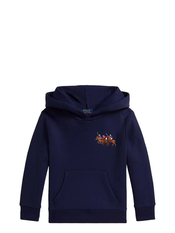 Ralph Lauren Triple-pony Fleece Hoodie - Newport Navy