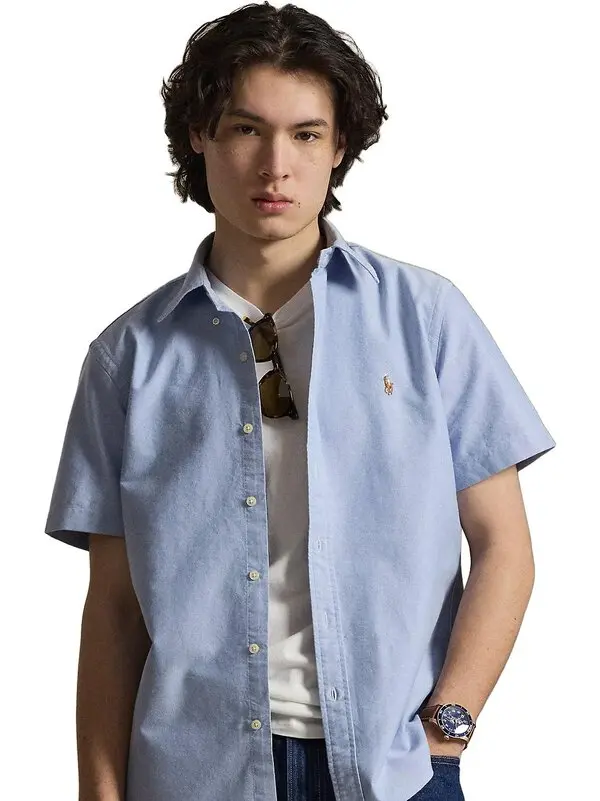 Ralph Lauren Classic Fit Garment-dyed Oxford Shirt - Blue