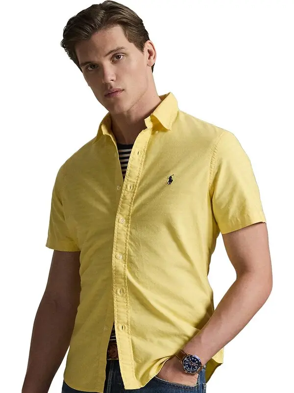 Ralph Lauren Classic Fit Garment-dyed Oxford Shirt - Corn Yellow