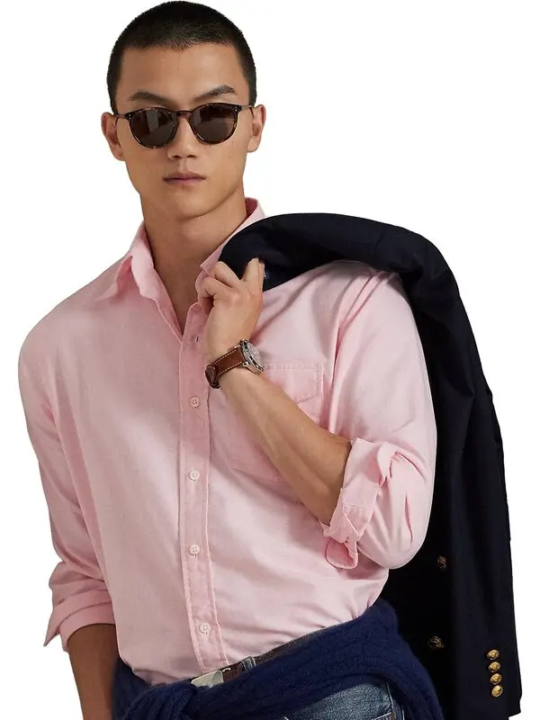 Ralph Lauren Classic Fit Garment-dyed Oxford Shirt - Pink