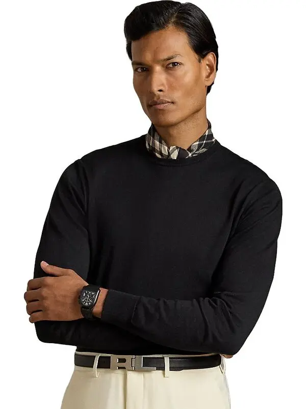 Ralph Lauren Cotton Crewneck Sweater - Classic Black