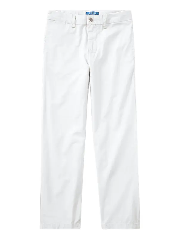 Ralph Lauren Straight Fit Flex Abrasion Twill Pant - White