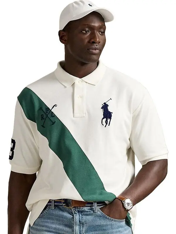 Ralph Lauren Big Pony Mesh Polo Shirt - Nevis/washed Forest
