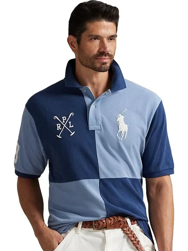 Ralph Lauren Big Pony Mesh Polo Shirt - Rustic Navy/channel Blue