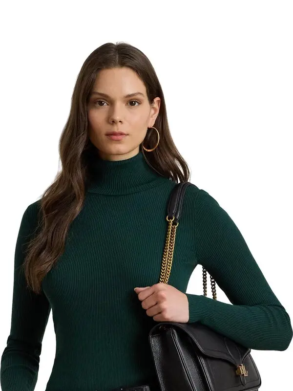 Ralph Lauren Ribbed Turtleneck Sweater - Deep Pine
