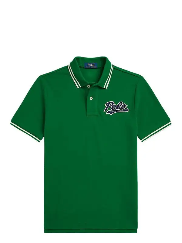 Ralph Lauren Logo Cotton Mesh Polo Shirt - Athletic Green