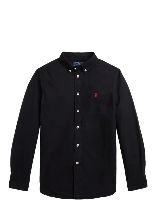 Ralph Lauren Garment-dyed Cotton Oxford Shirt - Polo Black